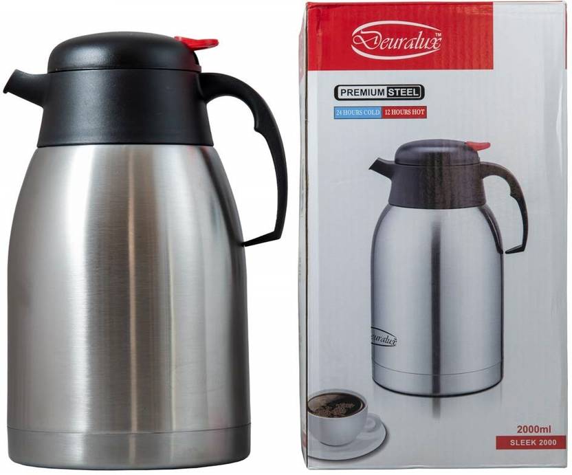 DEURALUX Sleek 2 Liter , Premium Steel Vacuum Flask for Tea/Coffee with ...