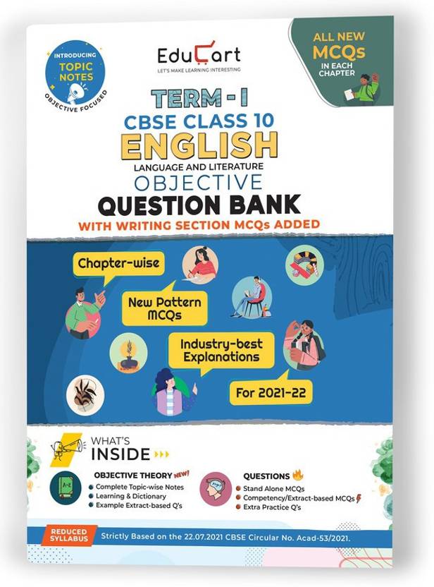 Educart Term 1 English MCQ Class 10 Question Bank Book 2022: Buy Educart Term 1 English MCQ ...