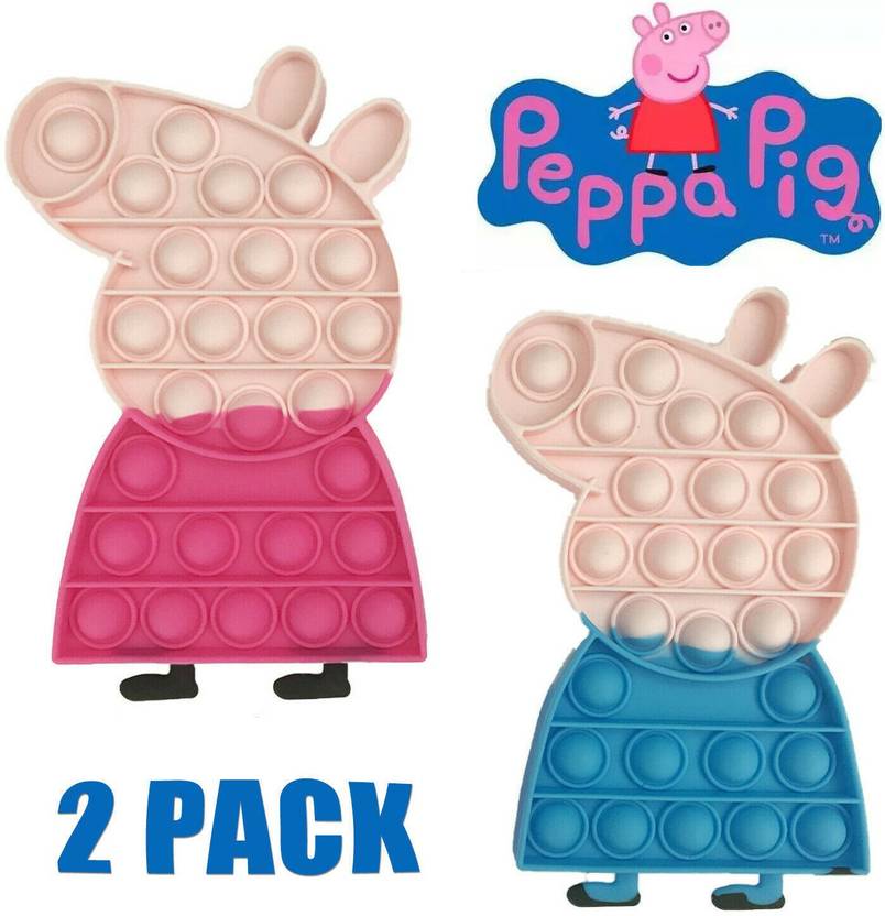 Chigy Wooh Pop It Peppa Pig Push Pop Bubble Fidget Toy Pepa Pigs Family ...