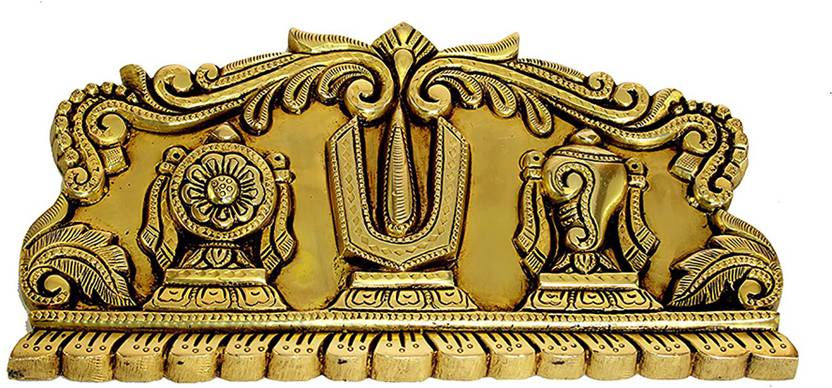 eSplanade Brass Shankh Chakra Namah Showpiece - 10 inches | Shankha ...