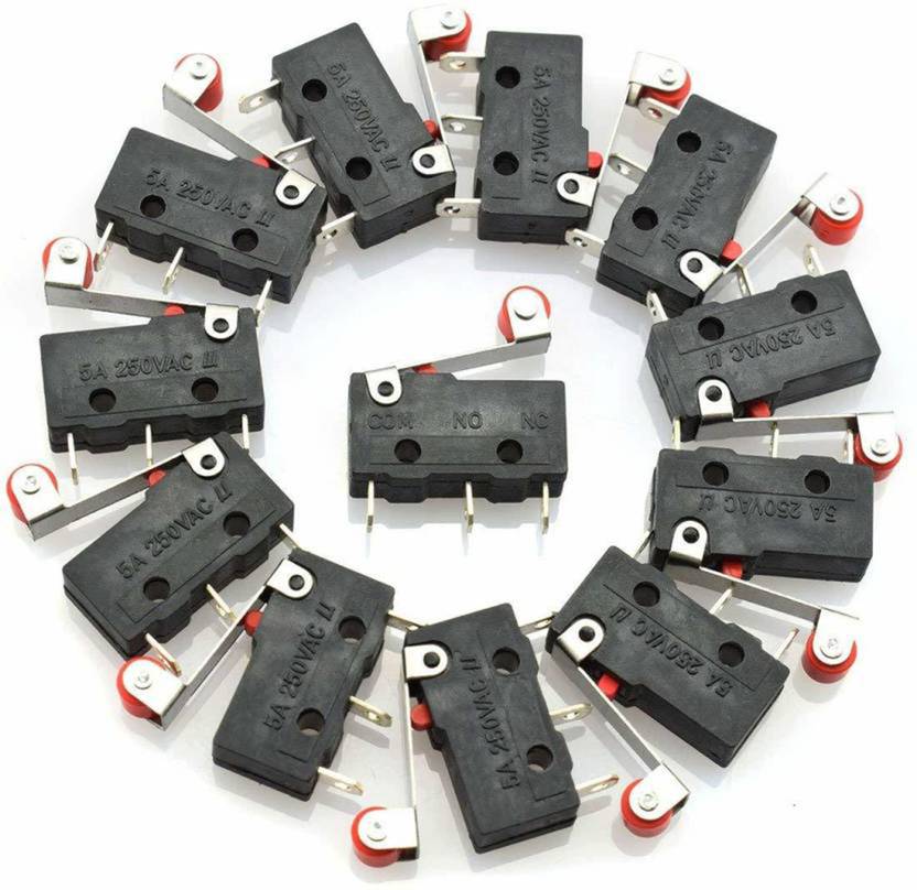 BITSKY INDIA 12pcs 3pin Micro Switch Momentary Toggle AC 250V 5A SPDT ...