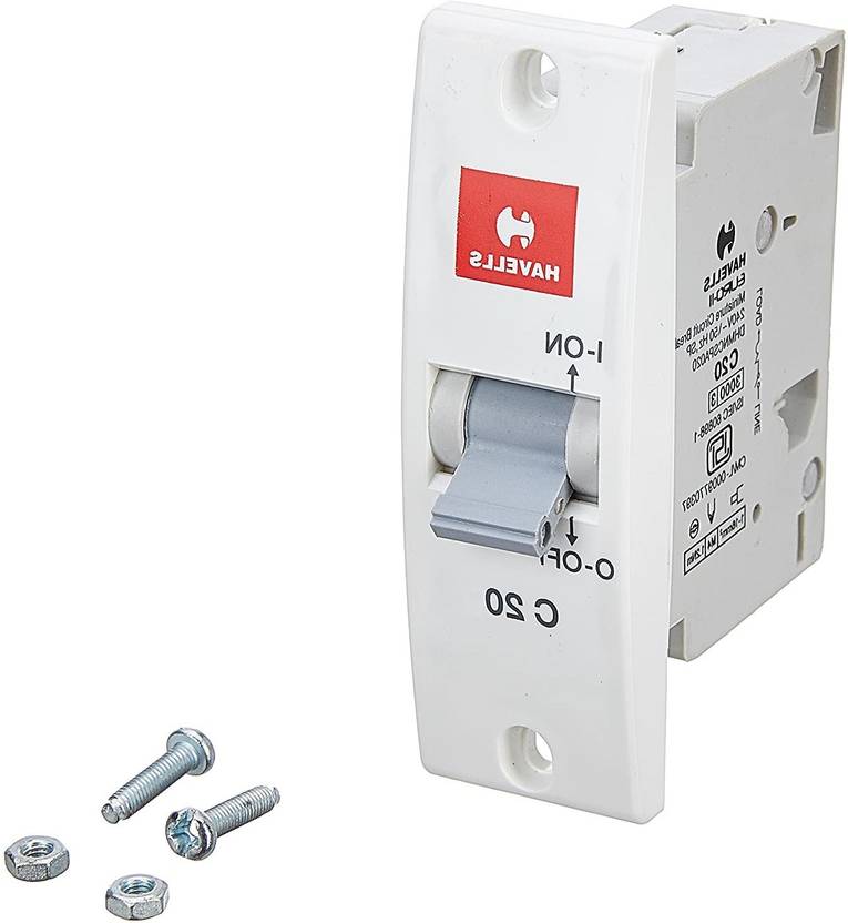 HAVELLS PVC Plastic 20A SP C Mini (White) DHMNCSPA020-Pk1 MCB Price in ...