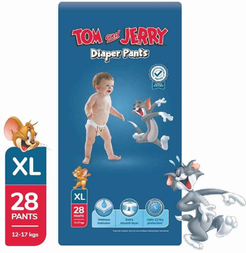 TOM & JERRY Diaper Pants with Wetness Indicator - XL - Buy 28 TOM ...