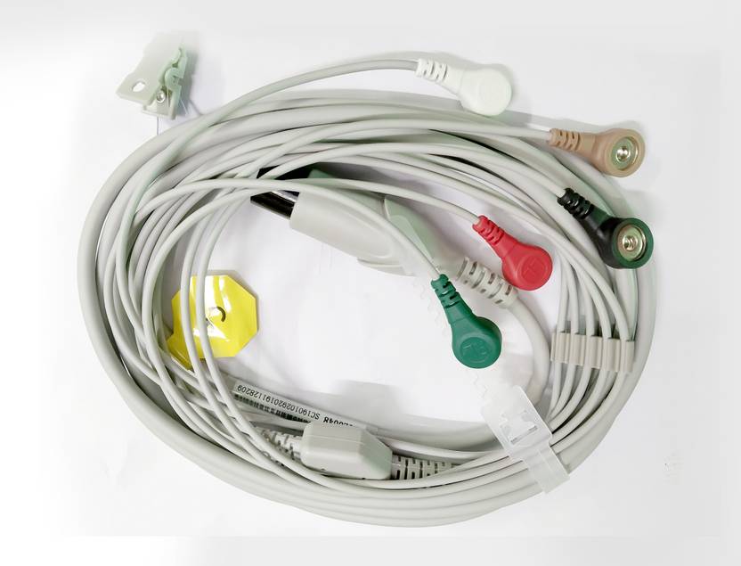 BOS MEDICARE 5 Lead ECG Cable Compatible with BPL/GOLDWAY/SPACELAB ...