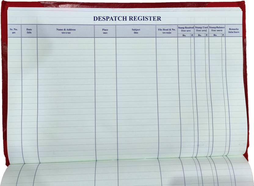 LRS Letter Dispatch Record Register for Offices, Schools, Institutes ...
