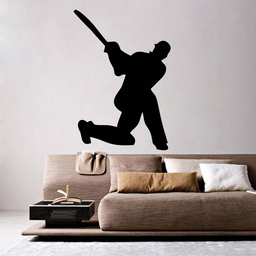Decoration Designs 56 cm Wall Sticker cricket player Door,Window ...