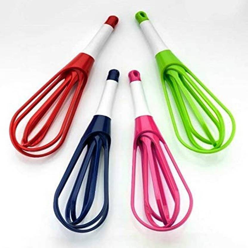 Smiling Cart Foldable Plastic Whisk Beater Hand Blender Mixer Silicone ...