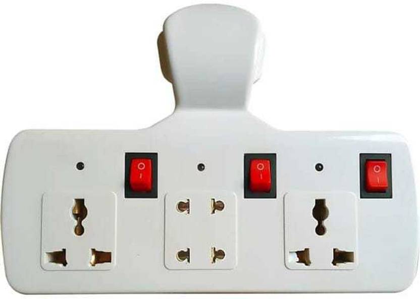 WEBUSH 3+3 multi plug extension cord 6 A Three Pin Socket Price in ...