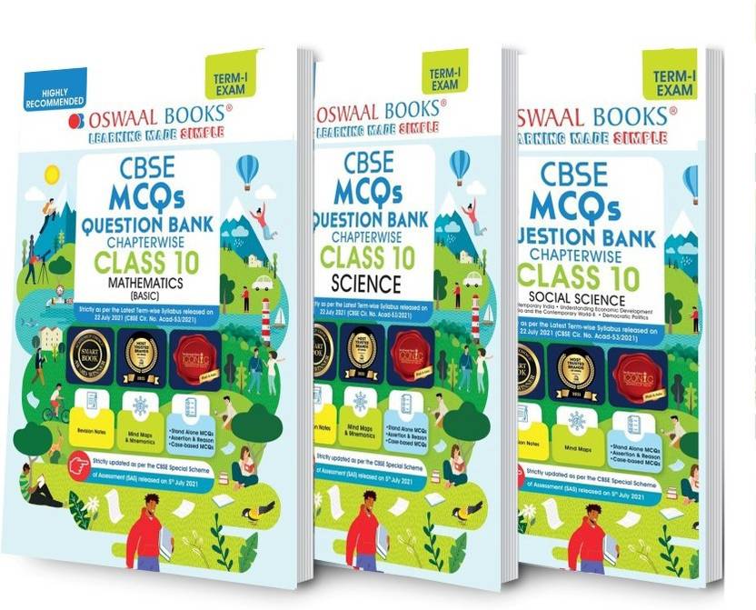 Oswaal CBSE MCQs Question Bank Chapterwise For Term-I, Class 10 (Set of ...