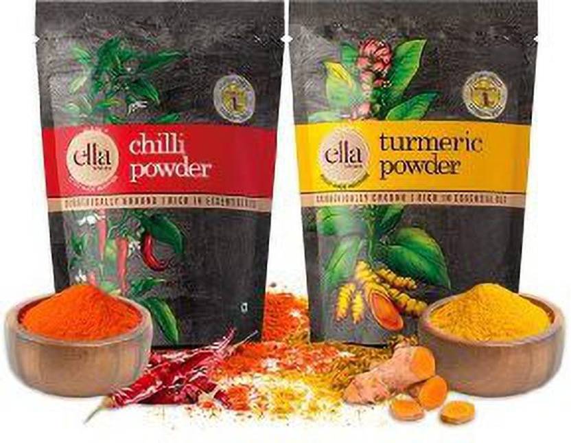 ella Spices Spices Combo pack - 100 Grams Each, Chilli & Turmeric ...