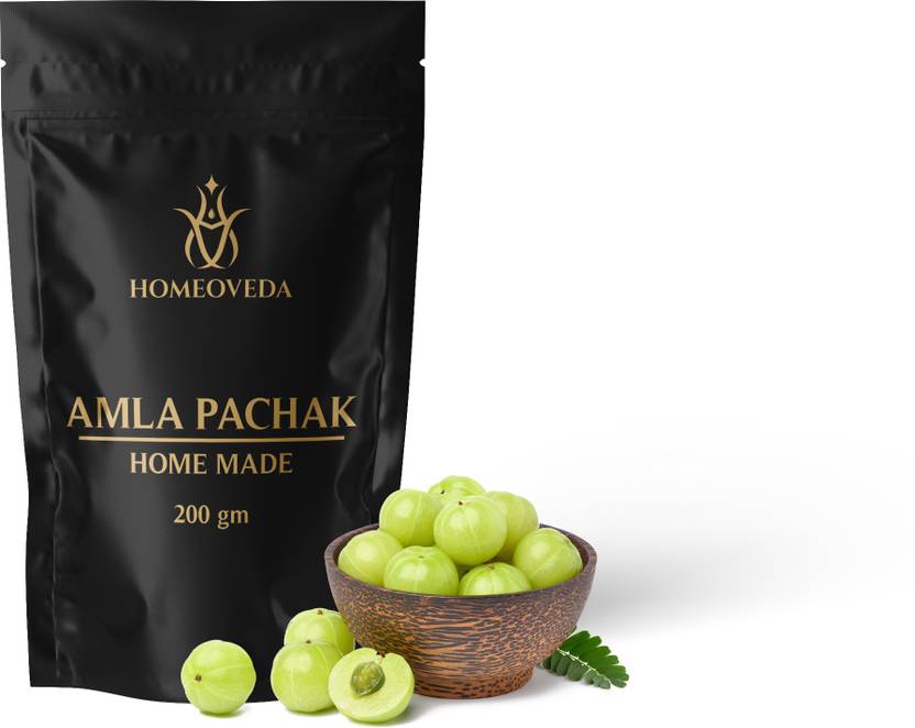 HOMEOVEDA Homemade Amla Pachak, Dried Salted Amla -200 gram AMLA PACHAK ...