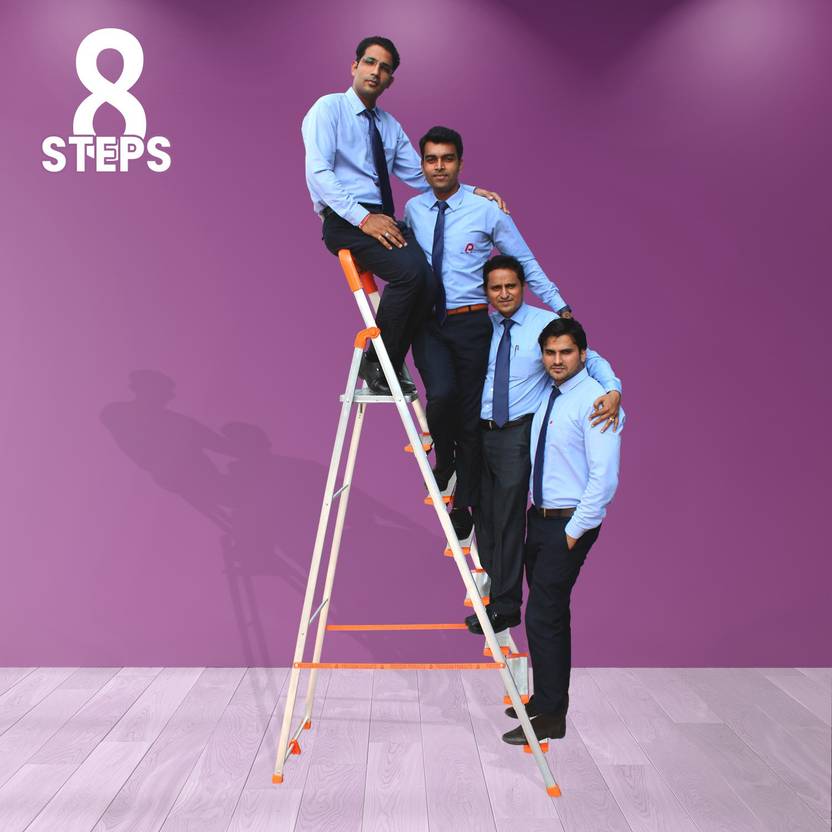 Sparsh Pearl 8 Steps Ladder with Anti Slip Shoes Aluminium Ladder Price ...