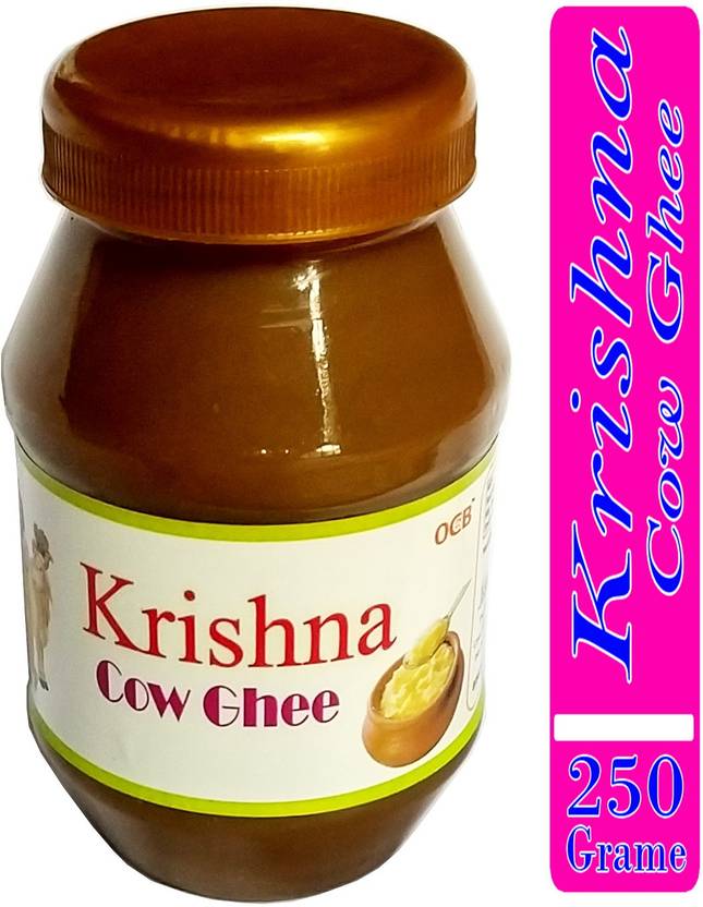 OCB Krishna Cow Ghee 100% Pure Desi Cow Milk Ghee 250 g Plastic Bottle ...