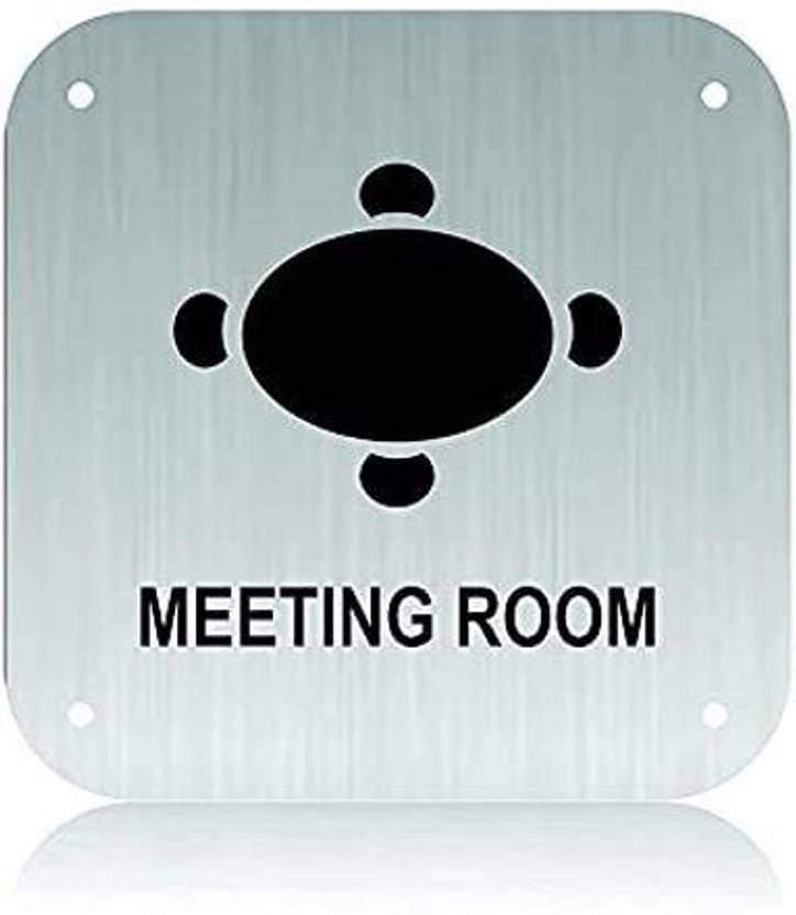 jv Stainless Steel Meeting Room Signage Board for Office (6" x 6 ...