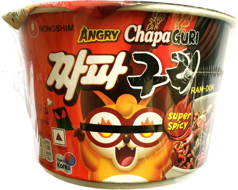 Nongshim Angry Chapa Guri Bowl Super Spicy Imported 114G Cup Noodles ...