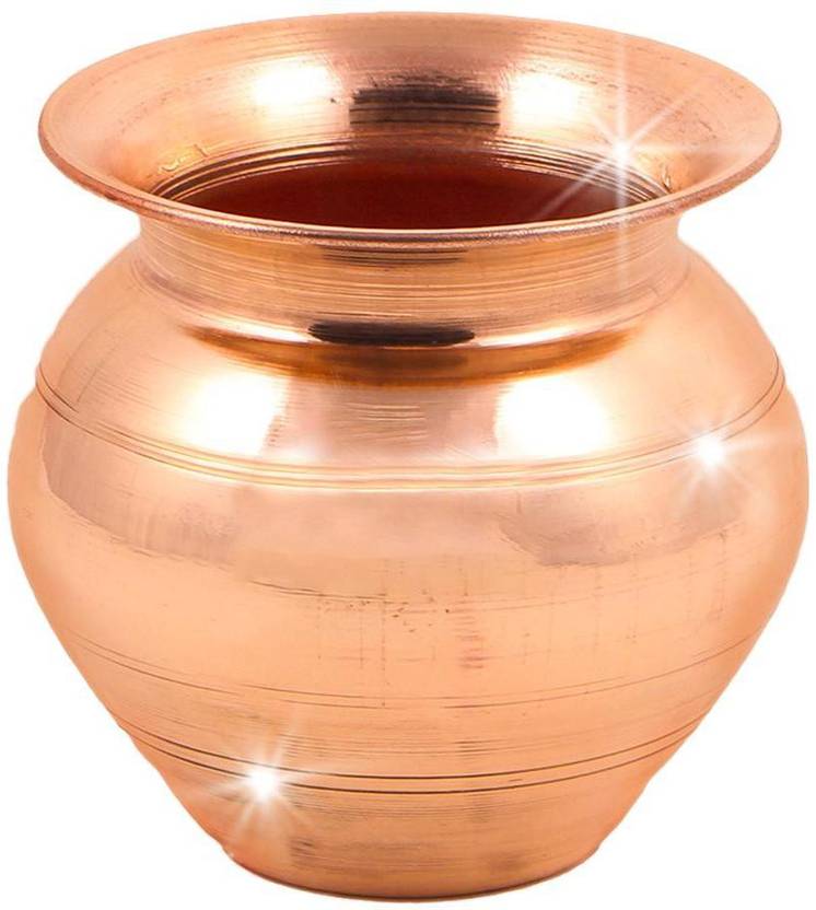 Flipkart.com | Mannat Pure Copper Kalash Lota for Temple Use, Pooja and ...
