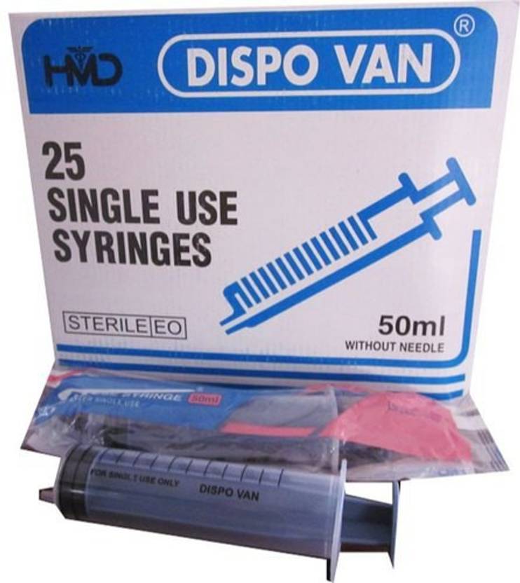 DISPOVAN Syringe 50ml (pack of 25) Medical Needle Price in India - Buy ...