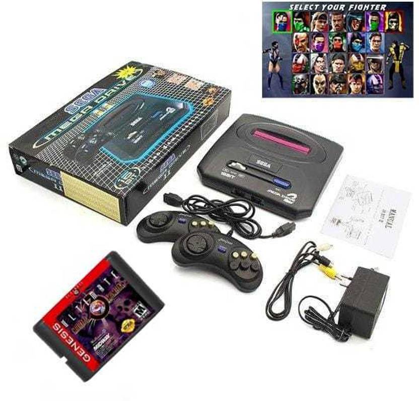 Amber Sega Mega Drive 16bit Video Game TV Console 2 wired Controllers ...