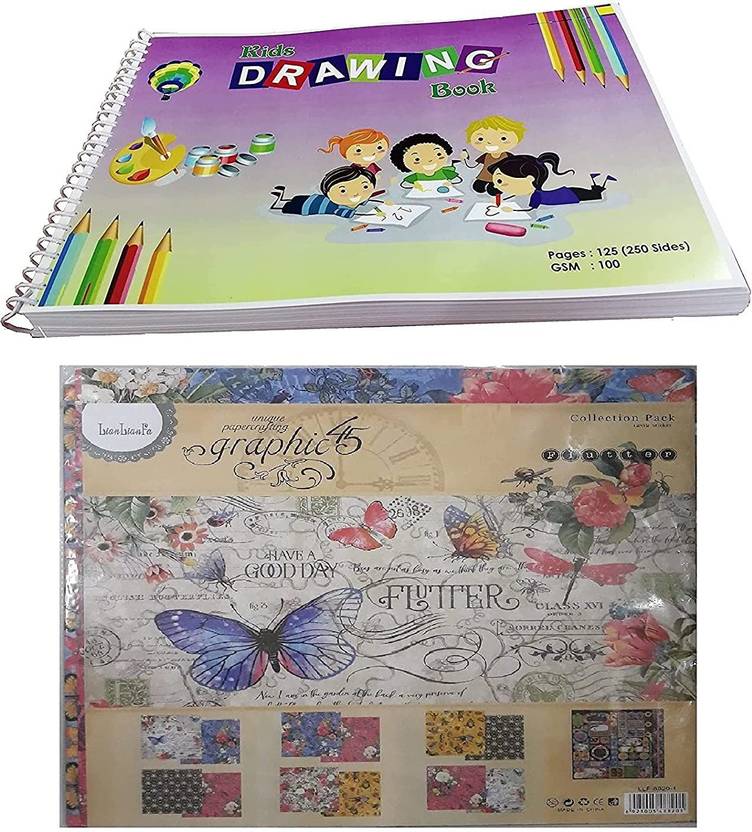 Flipkart.com | MOREL DRAWING BOOK (250 PAGES, 125 SHEETS) PLAIN PAPER ...