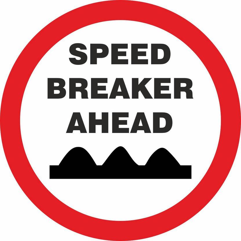 madhusigns Traffic Signboard- speed breaker ahead signboard in 3mm ...