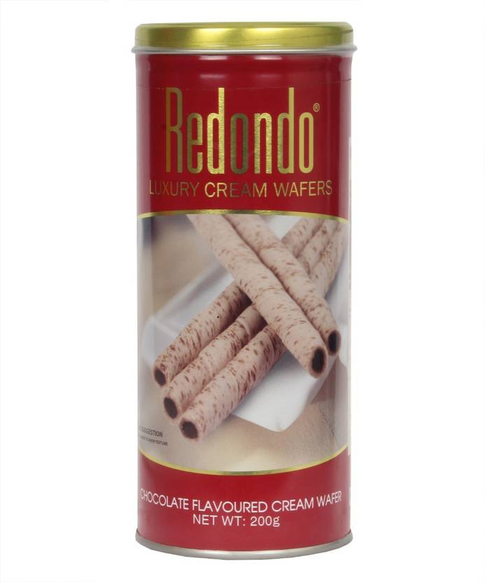REDONDO Luxury Cream Wafers Roll Chocolate (Pack of 1, 200g) Wafer ...