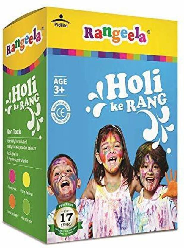 Pidilite Rangeela Holi ke Rang Holi Colours 4 Shades 300g (pack of 1 ...