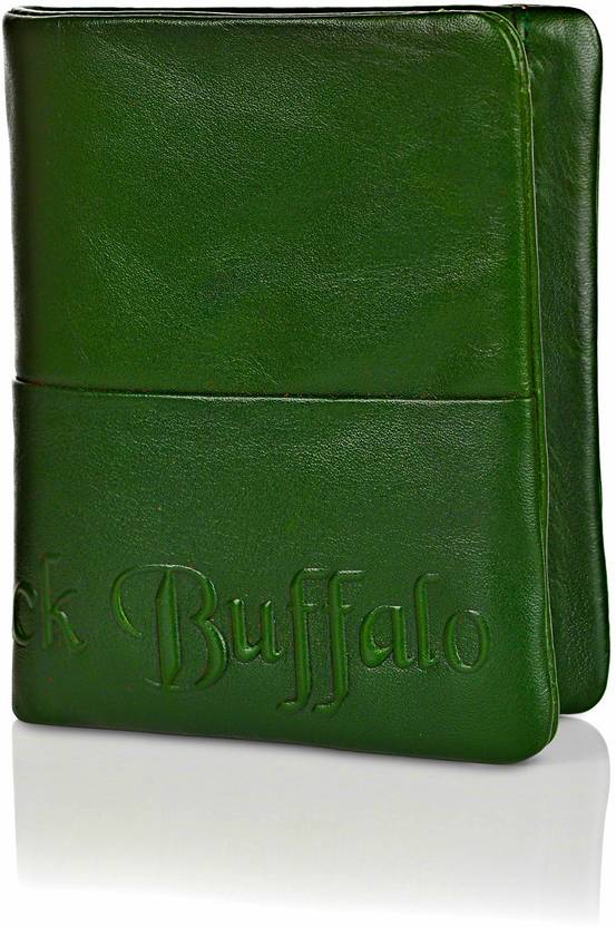 Black Buffalo Men Green Genuine Leather Wallet Green - Price in India ...