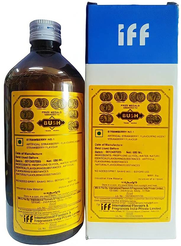 IFF BUSH Strawberry NO.1 Flavour Essence - 500 ML Strawberry Liquid ...