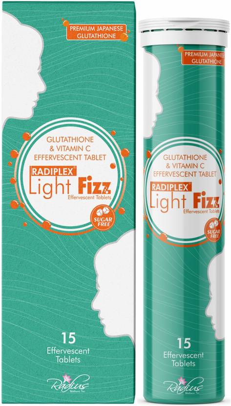 Radiplex Light Fizz 600 mg Glutathione & 1000 mg Vitamin C Effervescent ...