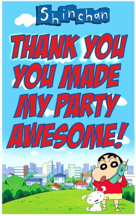 Balloonistics Shinchan Thank You Tags Thank u Cards for Return Gifts ...