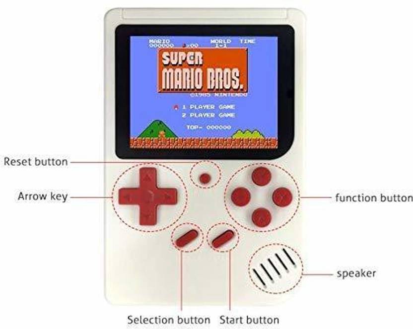 BSVR Super Mario Games Rechargable 400 Games Console Portable Best For ...