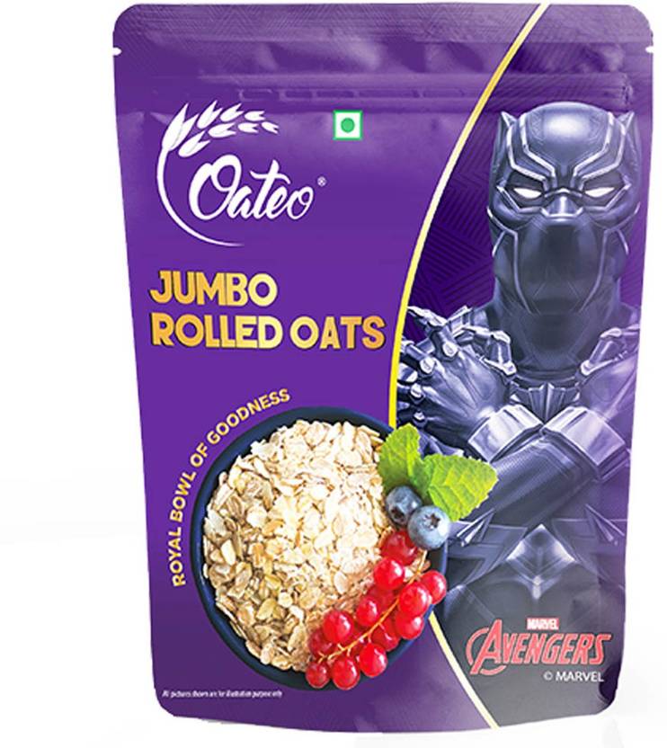 Oateo Jumbo Big Leaf Rolled Oats Whole Grain-High in Fiber and Protein ...