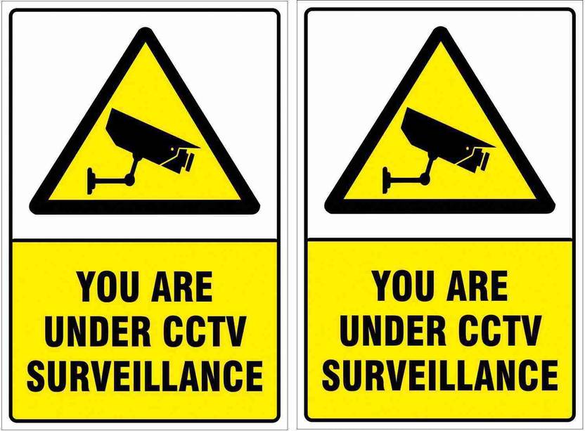 Color Crafts you are under cctv surveillance Sign Poster Good Design ...