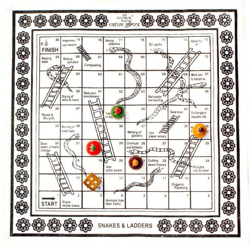 Ancient Living Snakes and Ladders / vaikuntapali / Moksha Pata / Parama ...