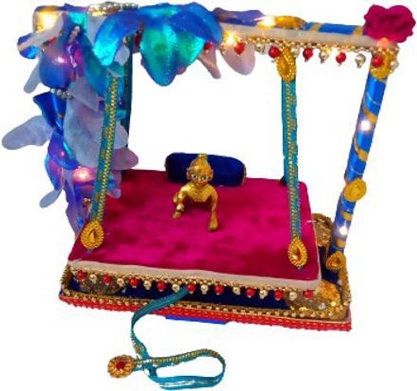 SHYAM Laddu Ji heavy wooden Ladi Jhula size M 3 to 4 Jhula Price in ...