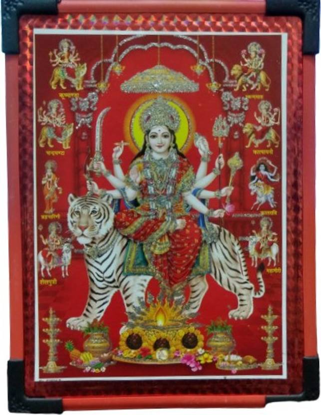 Dharmik photo framess Durga mata Religious Frame Price in India - Buy ...