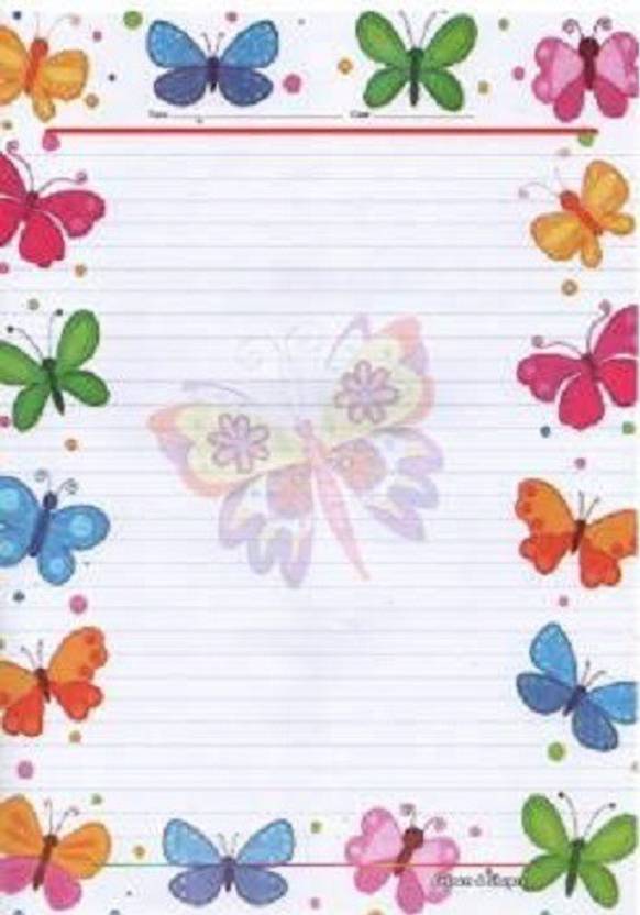 Flipkart.com | DSR One Side Ruled Designer Sheets One side A4 Size ...