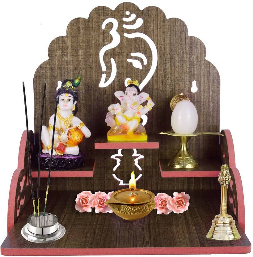 Livic Brown color Table top and wall Mount Easy Folding MDF Solid Wood ...