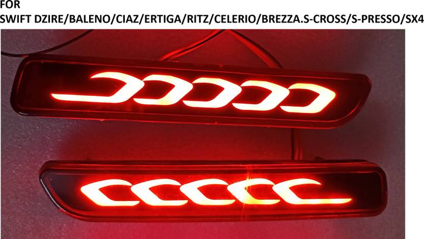 RAAS COLLECTION Car Reflector/ for Rear Bumpers brake lights with ...