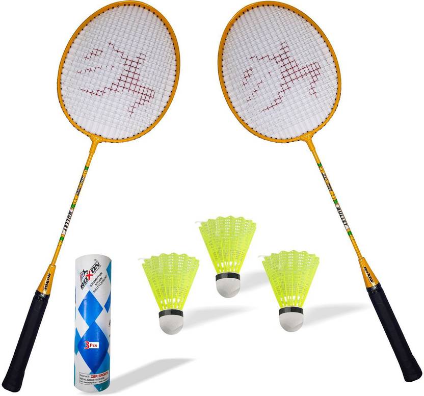 ROXON Bullet Racquet 2 Pcs with NYLON SHUTTLECOOK 3 PCS WITH BOX ...