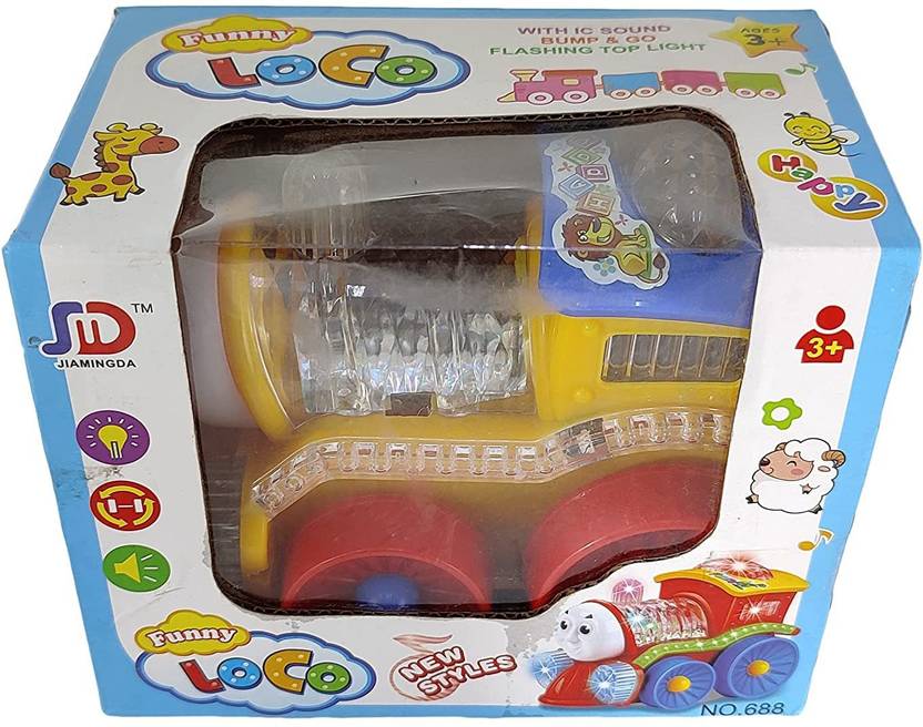 Revcoz toy bump and go action, funny loco, musical train engine toy for ...