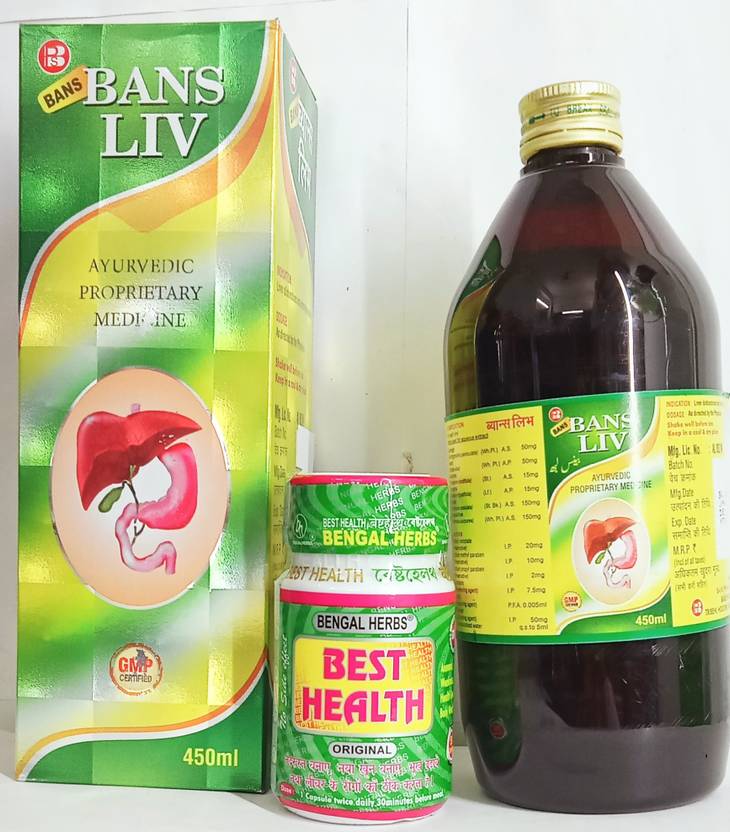 BENGAL HERBS BEST HEALTH CAPSULE & BANS LIV SYRUP COMPLETE FAMILY ...