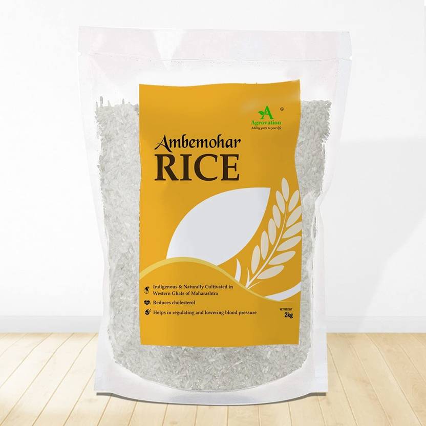 AGROVATION Premium Ambemohar Rice, 2kg | Refreshing Aroma | From ...