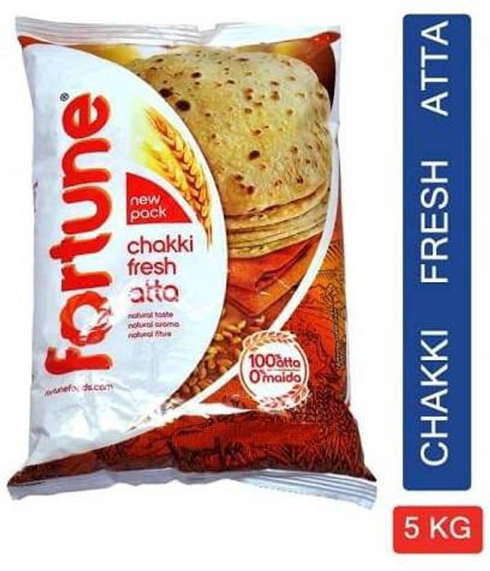 Fortune CHAKKI FRESH ATTA -5KG Price in India - Buy Fortune CHAKKI ...