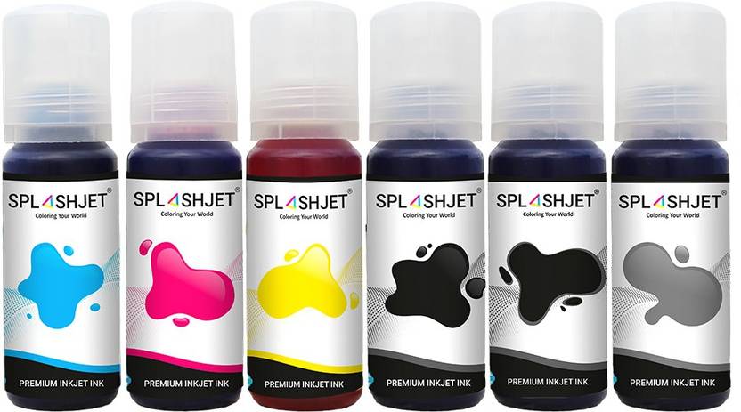 Splashjet 011/012 Refill Ink for Epson L8180 / L8160 – (C/M/Y/BK/PB/GY ...