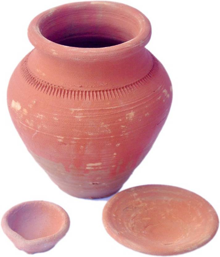 Flipkart.com | Adix 6 Inch Kalash With Simple Diya|Clay Karwa With Diya ...