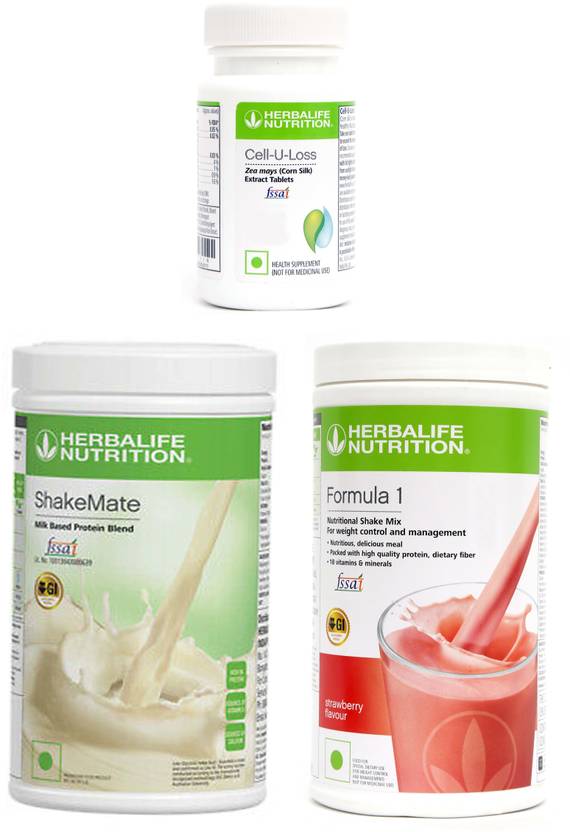 HERBALIFE Shake Mate Vanilla Flavor+ Cell U Loss Tablet Formula 1 Shake ...
