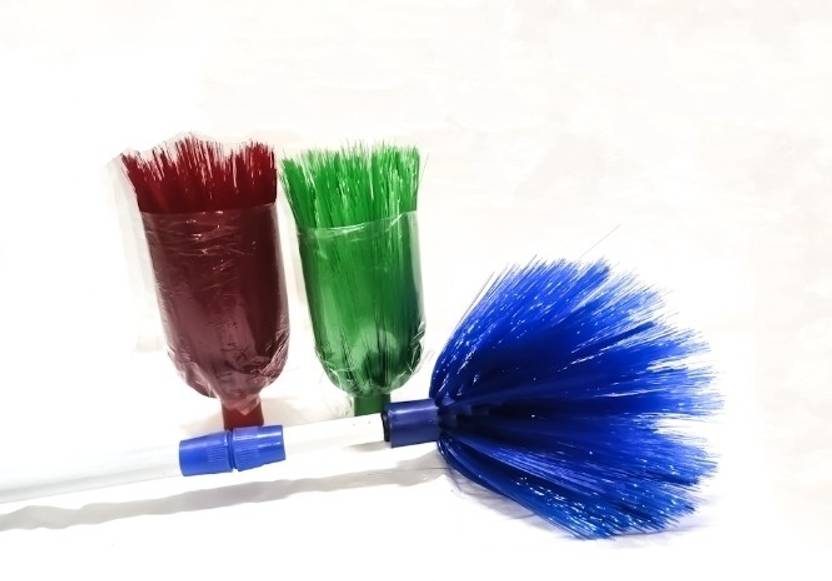 FindL Round Ceiling Brush/broom with Extendable Handle Plastic Dry ...