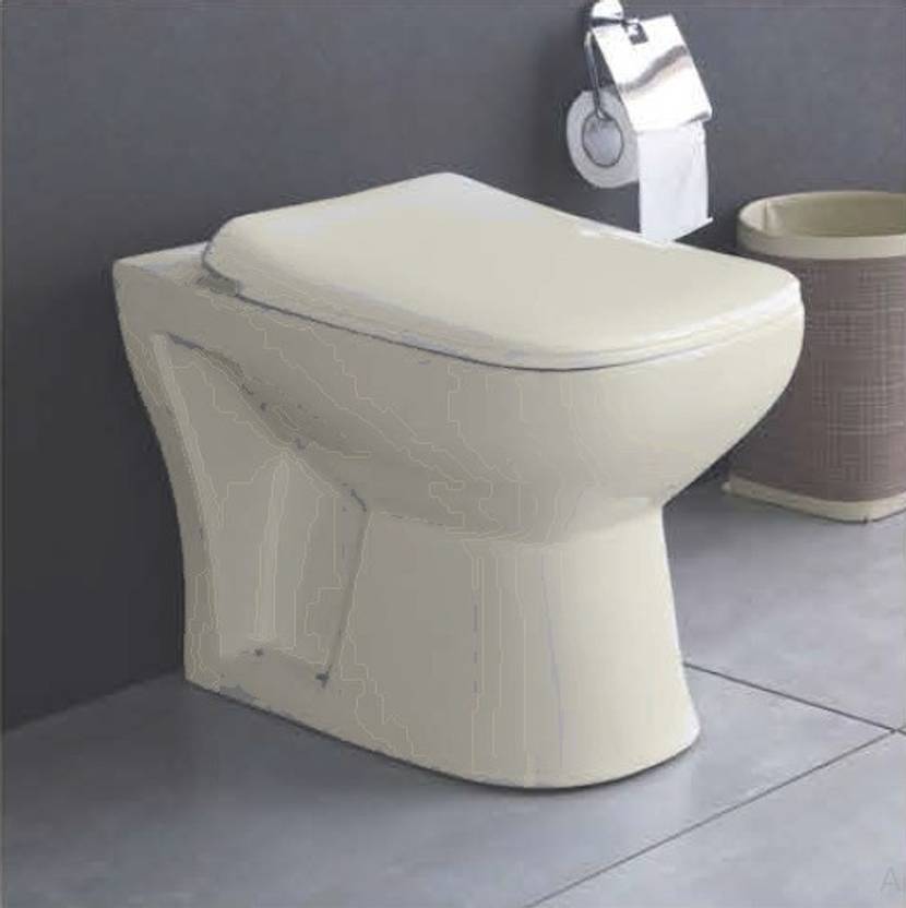 SONARA Square IVORY S-TRAP (22''X14''X16'') EWC/Commode for Bathroom ...