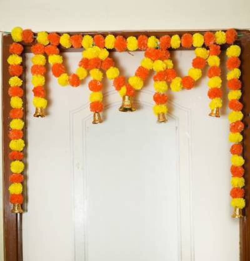 UD WORLD toran,Green leaf toran,Door Bandarwal,Traditional Marigold ...